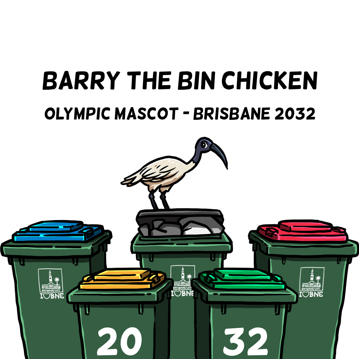 Barry the Bin Chicken - 2032 Brisbane Olympic Mascot